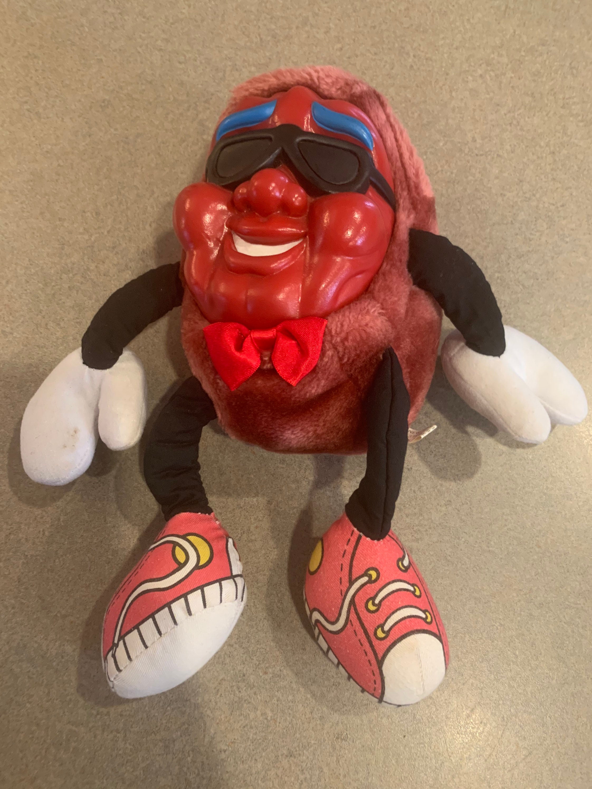 California Raisin Plushie Stuffed Toy With Rubber Face Vintage - Etsy