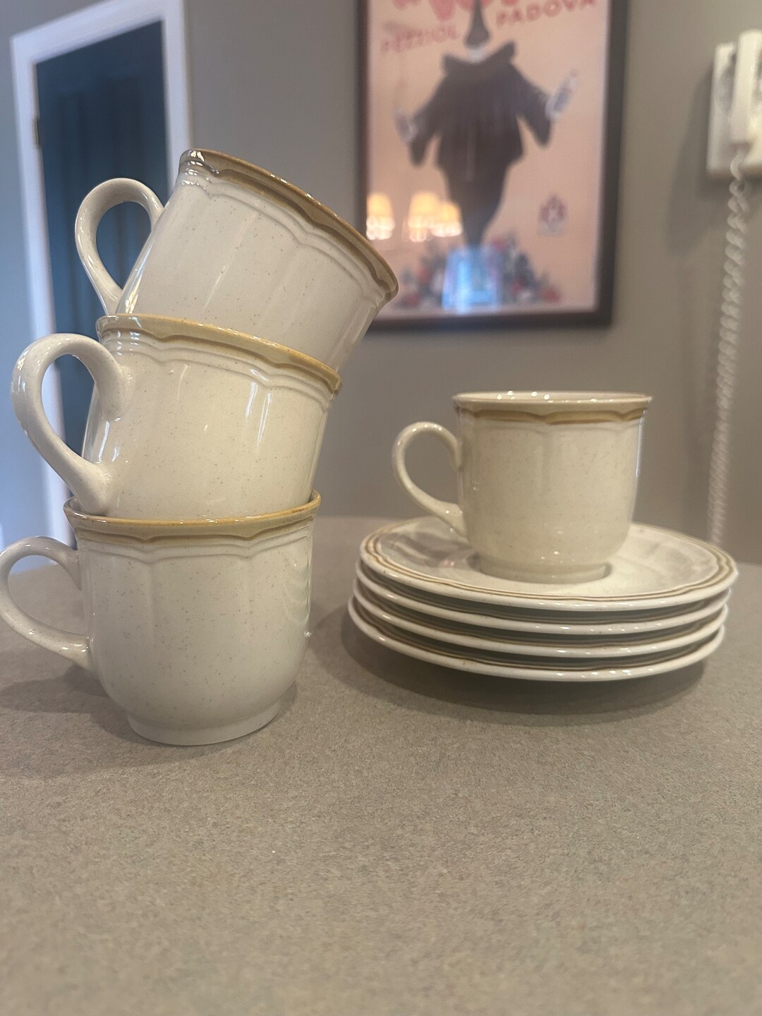 Crown Manor Japan Coffee Cups With Matching Saucer Set of Four Mcm - Etsy