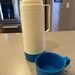 Aladdin Dura Clad Insulated 1 Quart Thermos White and Blue Vintage - Etsy