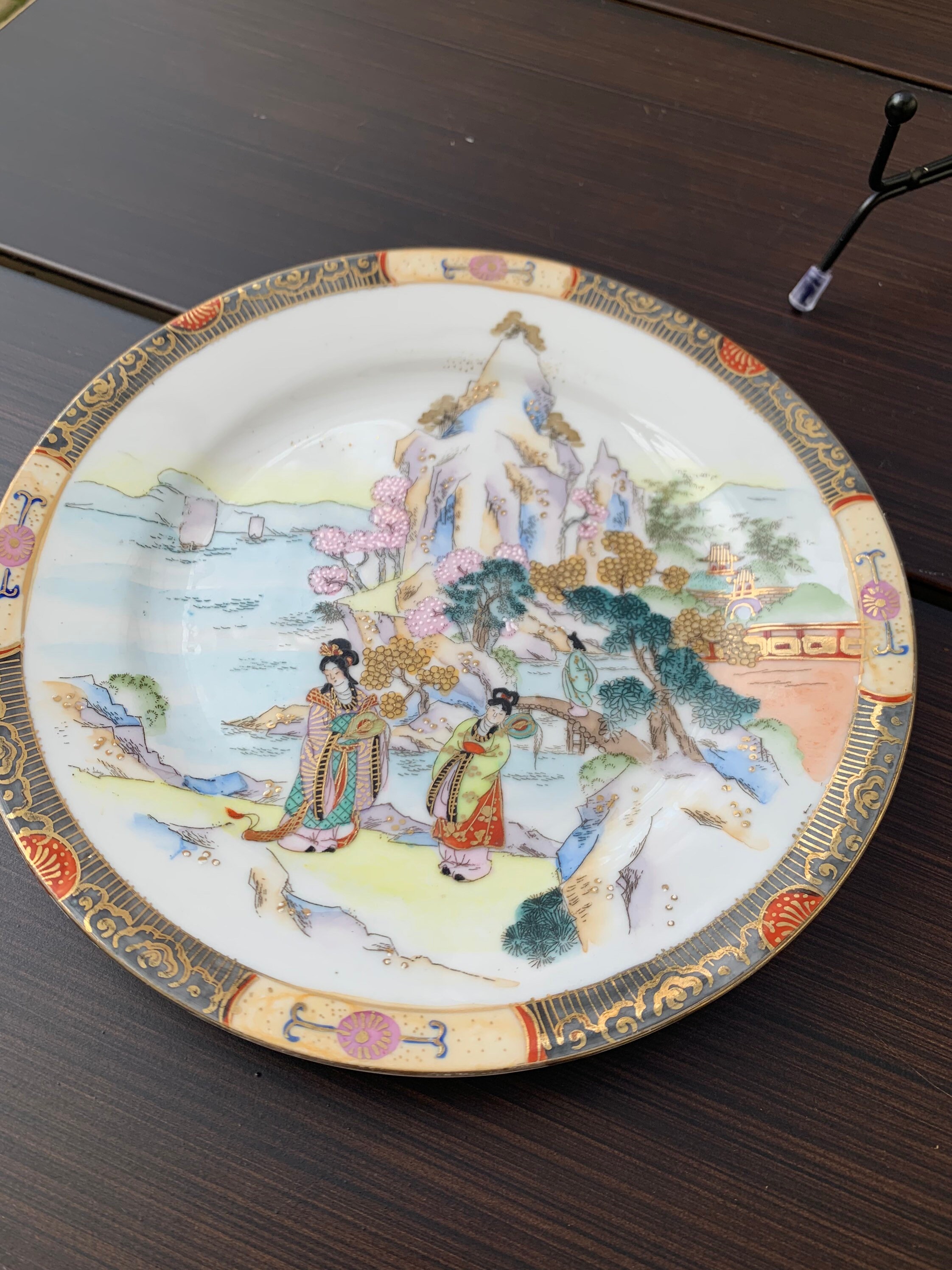 Nippon Royal Kaga Plate Geisha Girls Gold Trim | Etsy