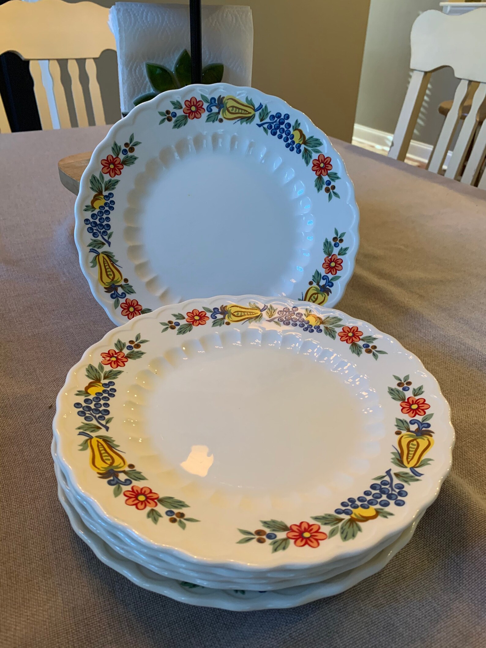 Knowles Concord dinner plates designed by Kalla set of six | Etsy