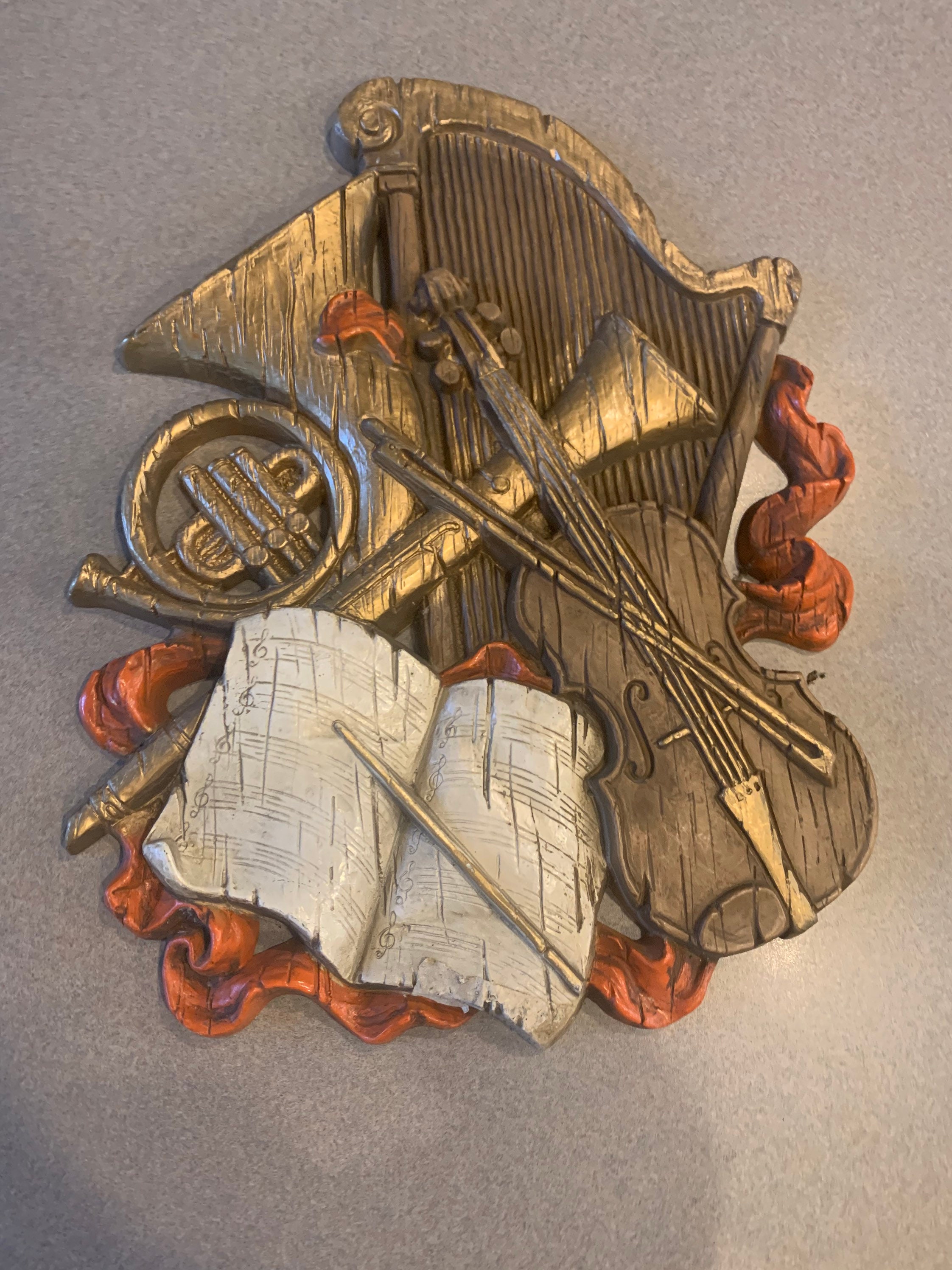 Homeco Musical Instrument Wall Decor Molded Plastic 1970s - Etsy