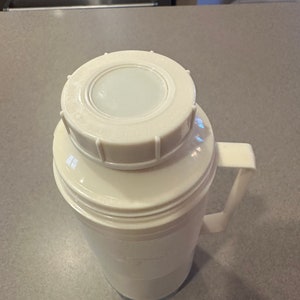 Aladdin Dura Clad Insulated 1 Quart Thermos White and Blue Vintage - Etsy