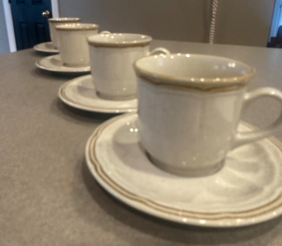 Crown Manor Japan Coffee Cups With Matching Saucer Set of Four Mcm - Etsy