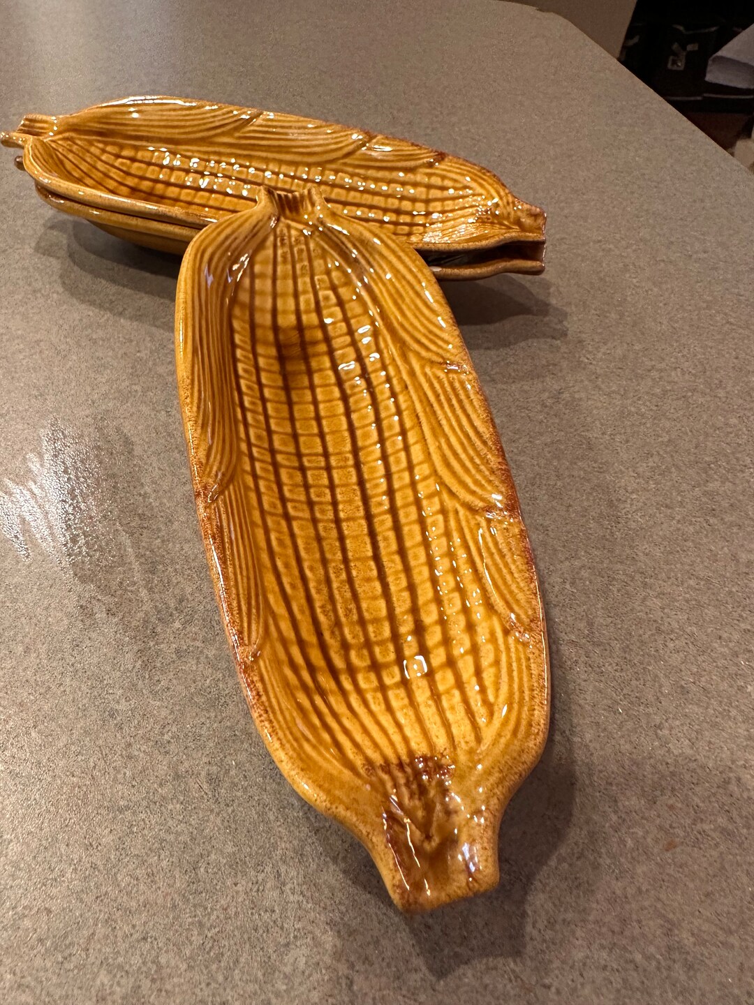 California Pottery Ceramic Corn Cob Plates C-3 Set of Three - Etsy