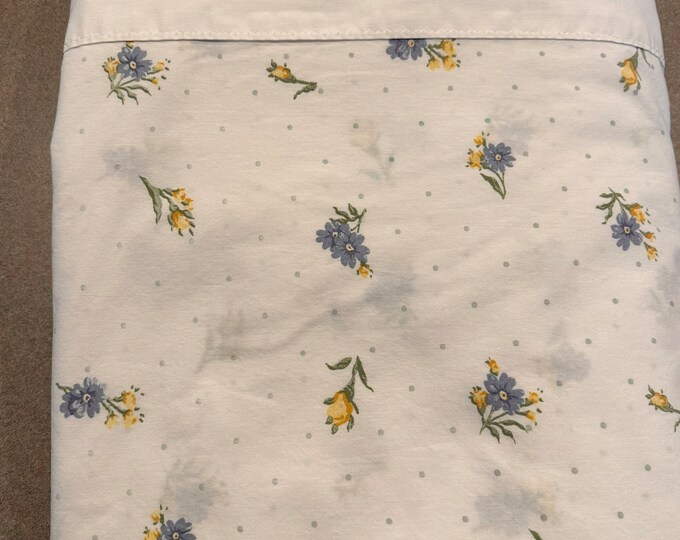 Vintage Cannon Queen Size 2 Piece Sheet Set Flat and Fitted Sheets Blue ...