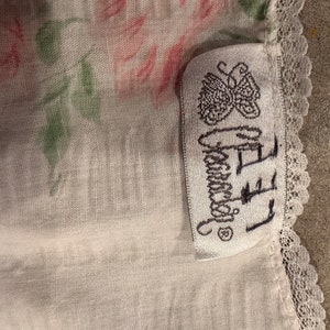 Button Front Short Sleeve House Dress Nightgown Robe Roses Lace Trim ...