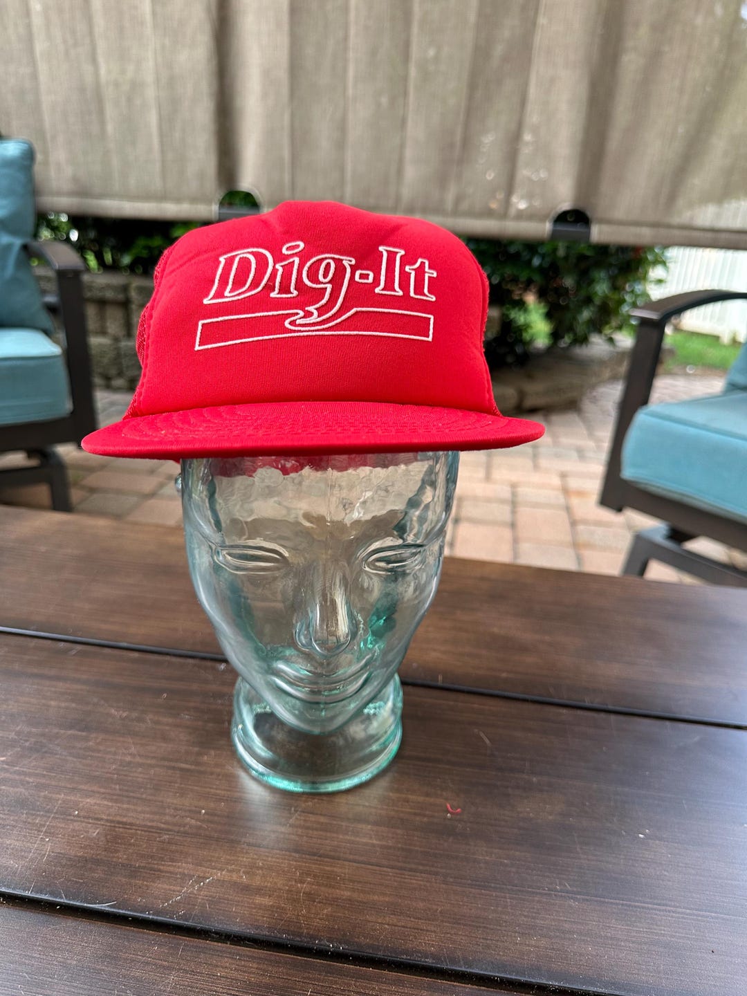 Vintage Dig It Trucker/baseball Hat Cap Foam Front Snap Back Red - Etsy