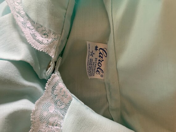 Vintage pale blue house dress robe house coat by Caro… - Gem