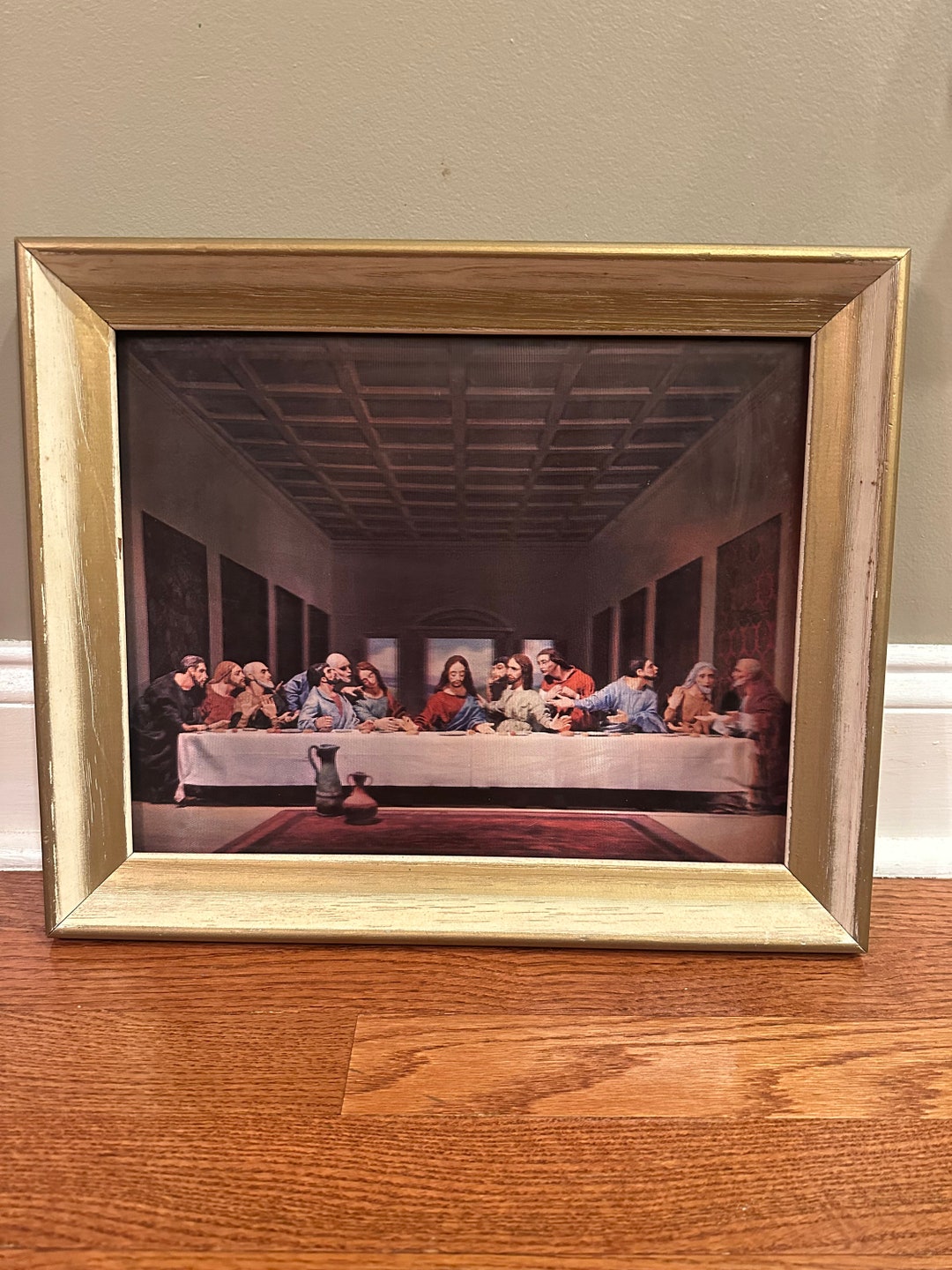 Last Supper 3-D Picture Wall Decor Wood Frame Religious Art - Etsy