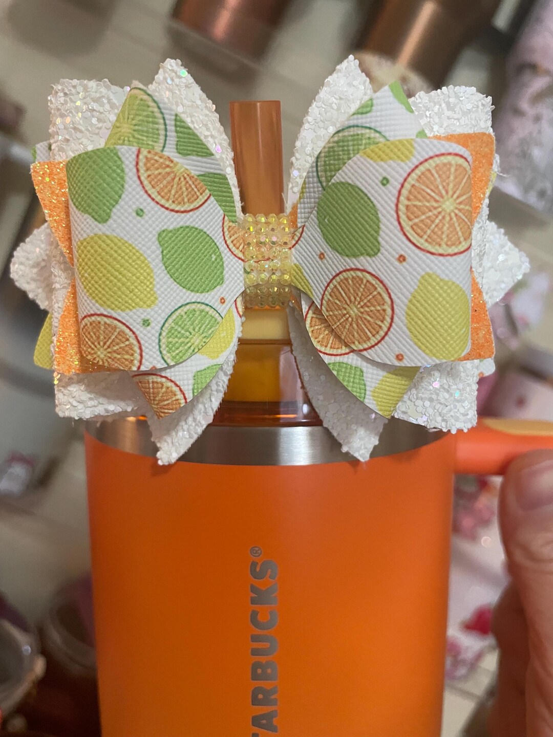 Citrus Bow - Bow Topper for Stanley’s - Etsy