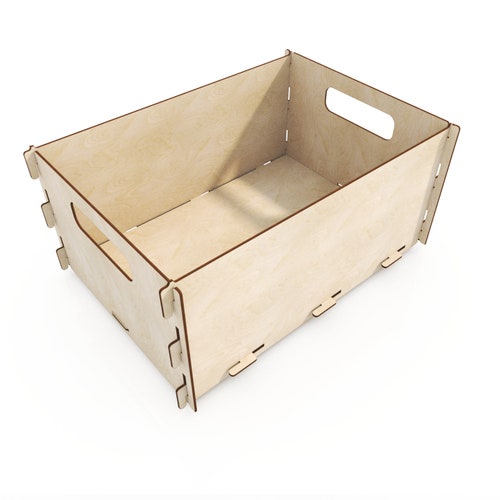 Stackable Storage Box Cnc Vector Model Files Dxf Svg Cdr Etsy