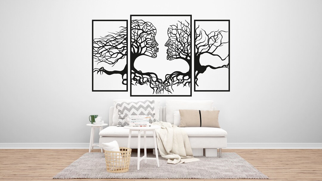 Tree Faces Wall Art Laser Cut Vector Files. DXF, SVG, CDR, Ai, Pdf ...