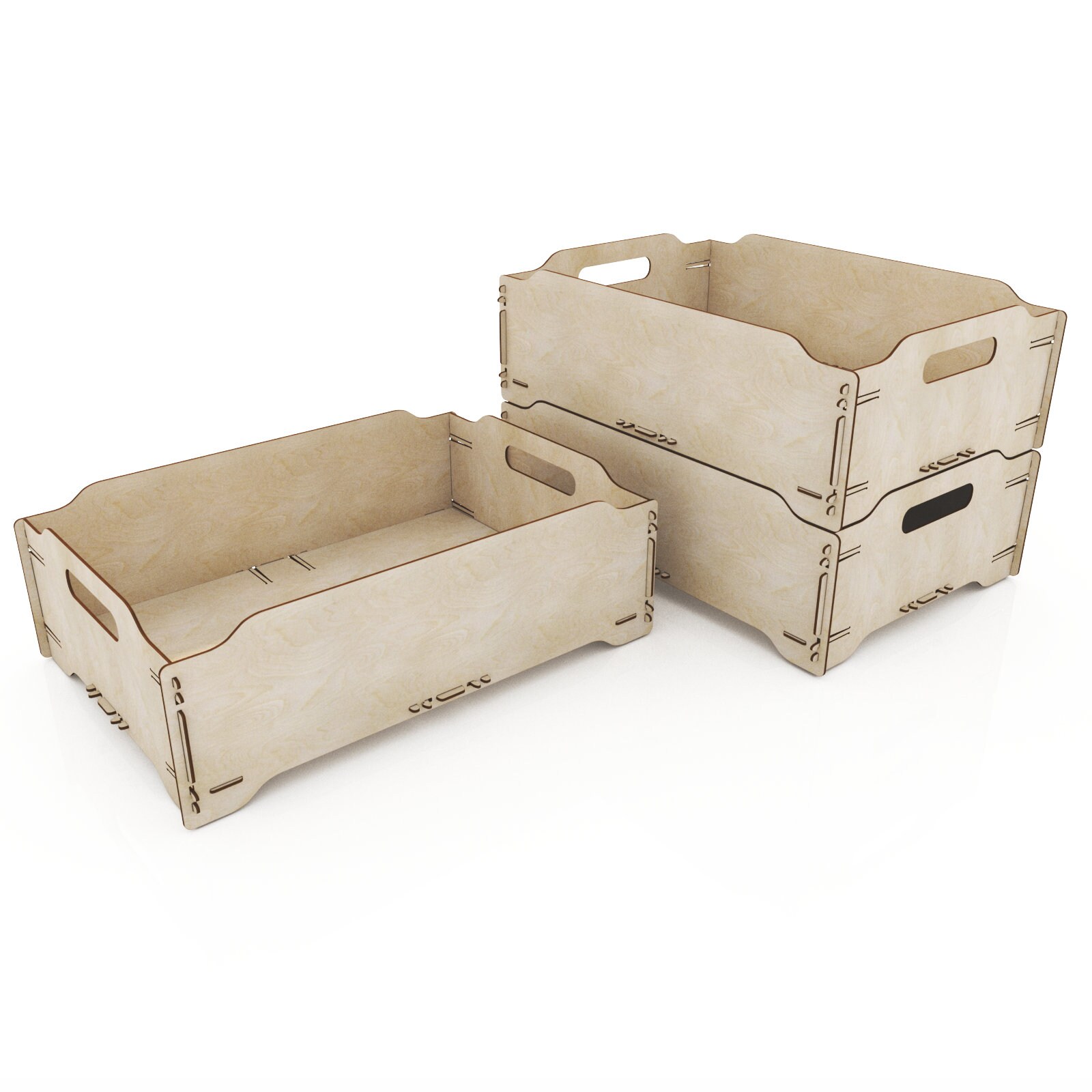 Stackable Storage Box Cnc Vector Model Files Dxf Svg Cdr Pdf Vector Formats Vector File