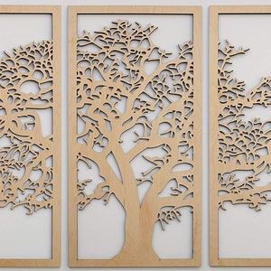 Tree of Life Wall Art Laser Cut Vector Files. DXF, SVG, CDR, Ai, Pdf ...