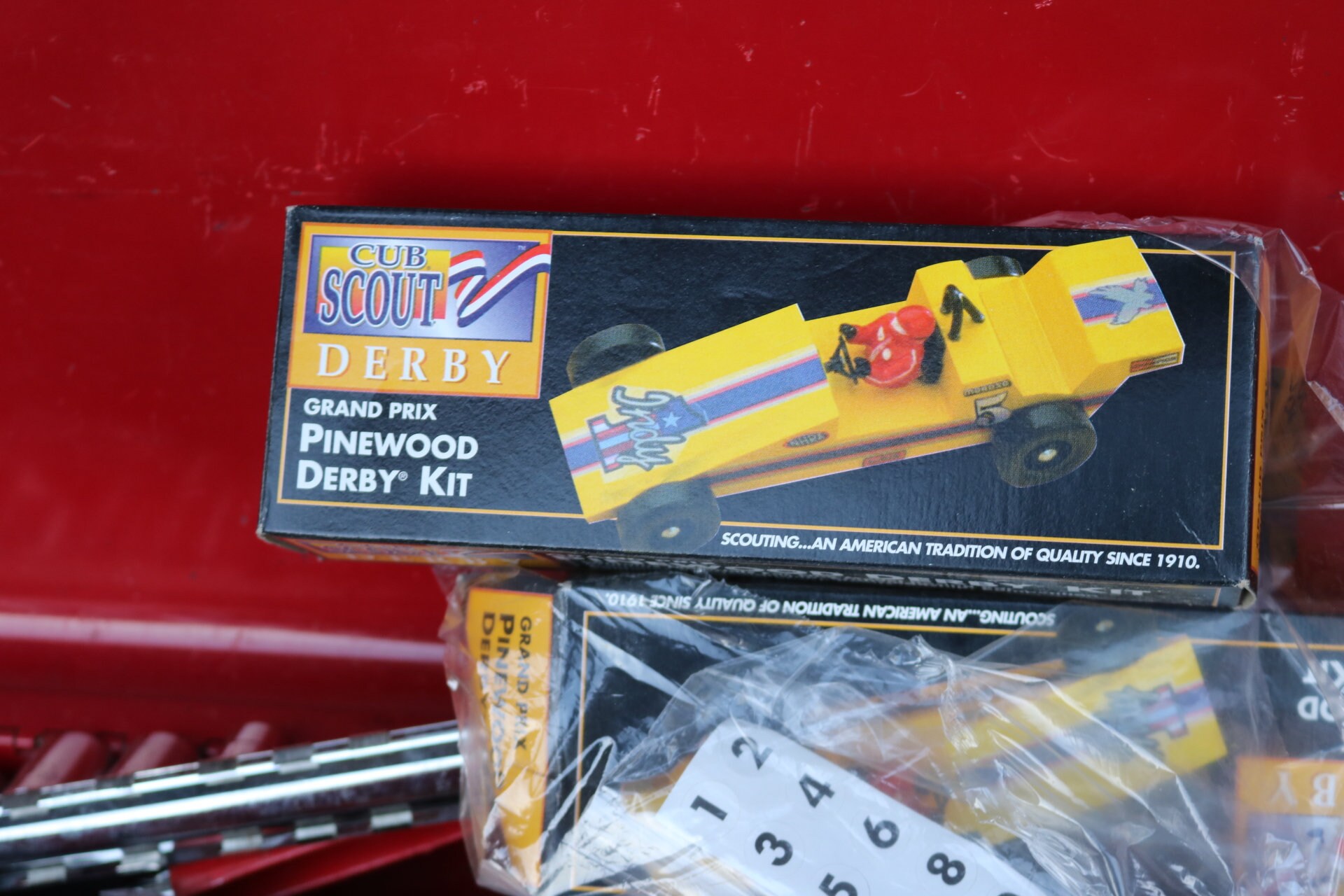 Cub Scout Scout Pinewood Derby Car Kit Vintage 1996 Mini Drag Racing ...