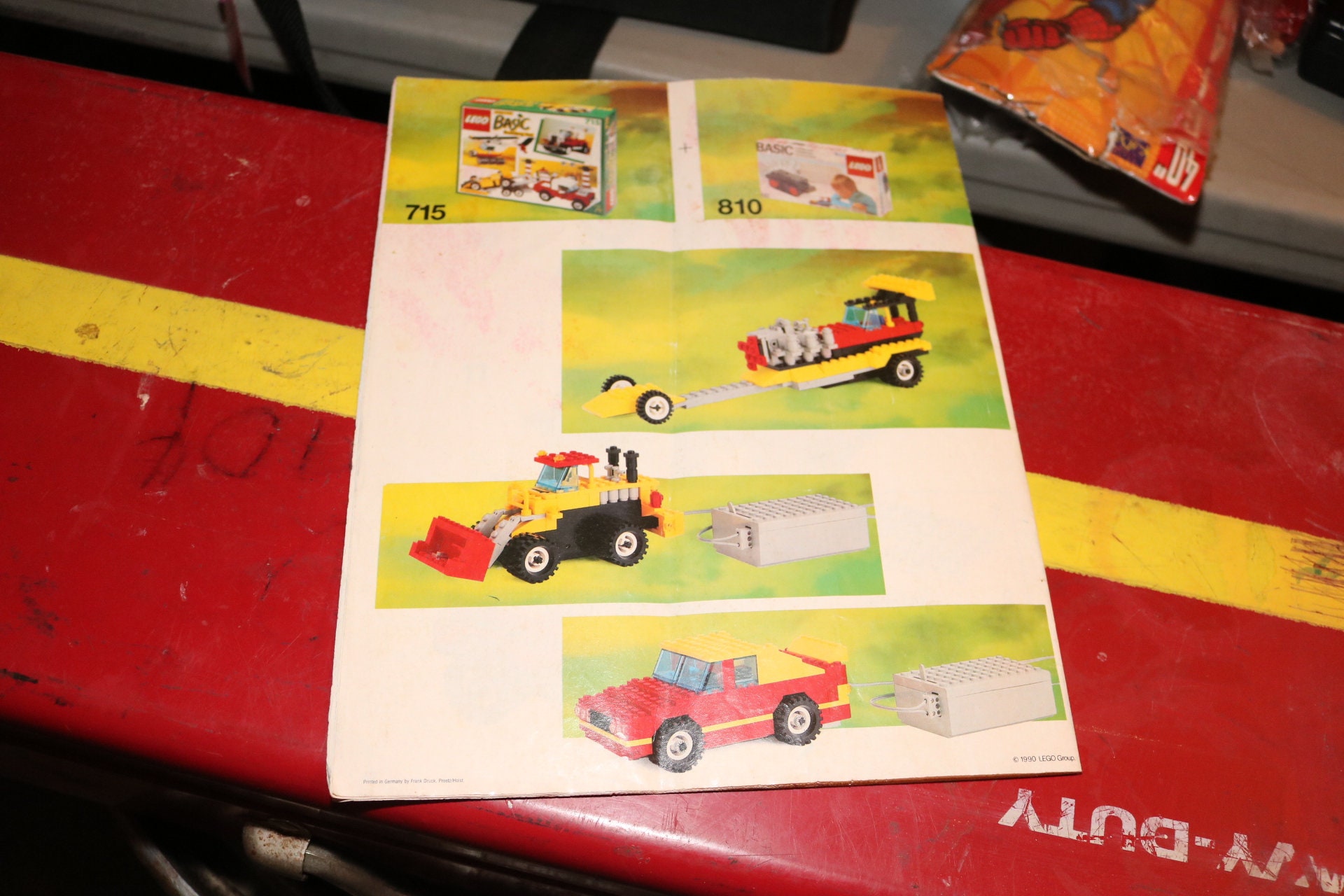 LEGO 1990 Paperwork for Basic 715 Funny Car Race Car Trailer Jeep ...