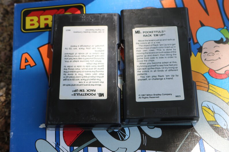 Rack 'em up Games for Kids Travelling Milton Bradley 1987 by Vintage ...