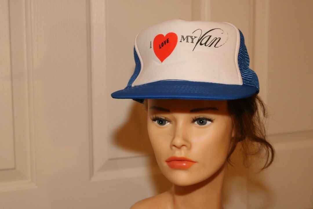 I Love My Van Vintage 1970s Snapback Trucker Cap Custom Denimachine LRP ...
