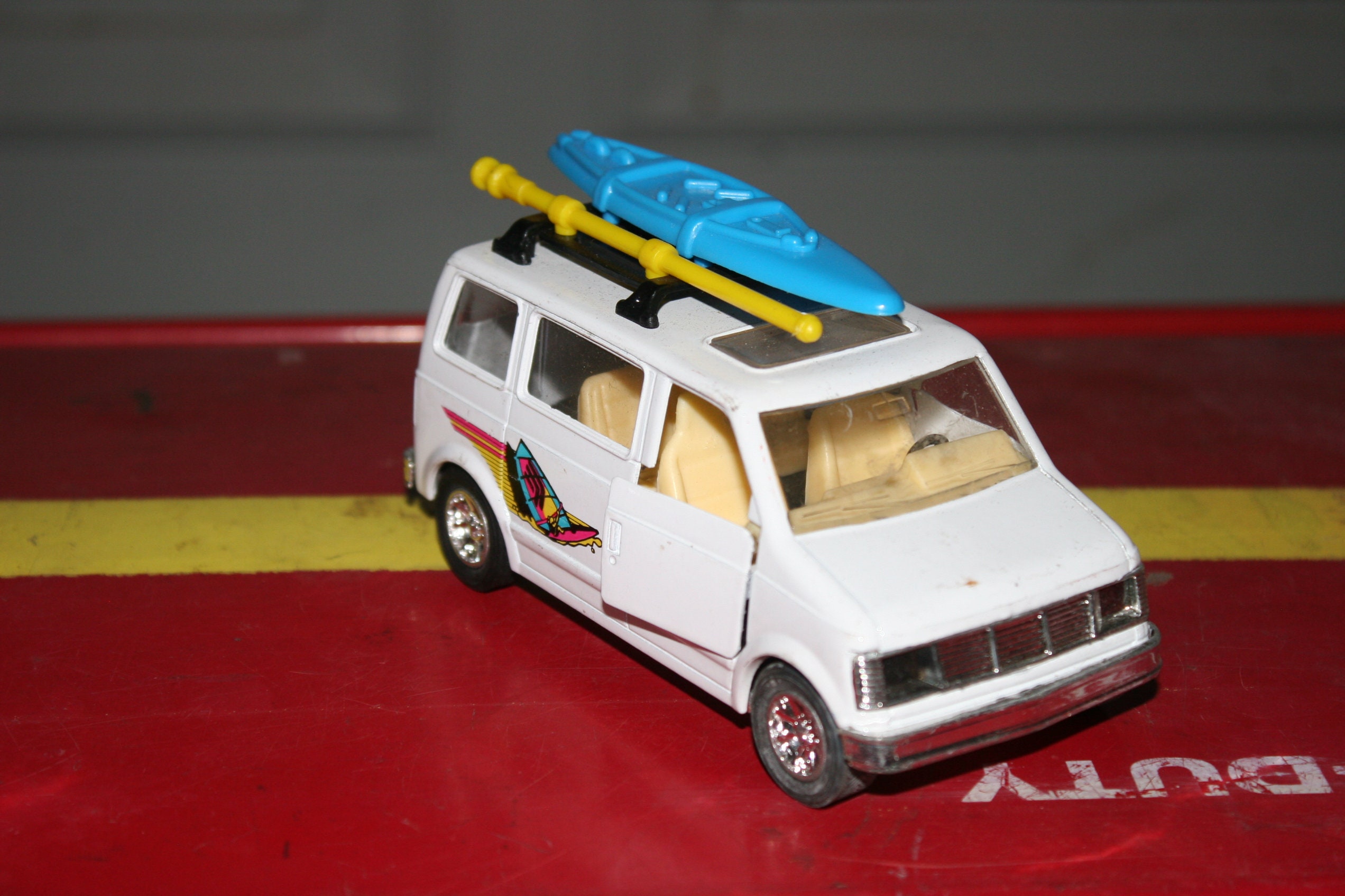 Euro Van With a Kayak From the 1980s-1990s Diecast Toy Vanlife Custom ...