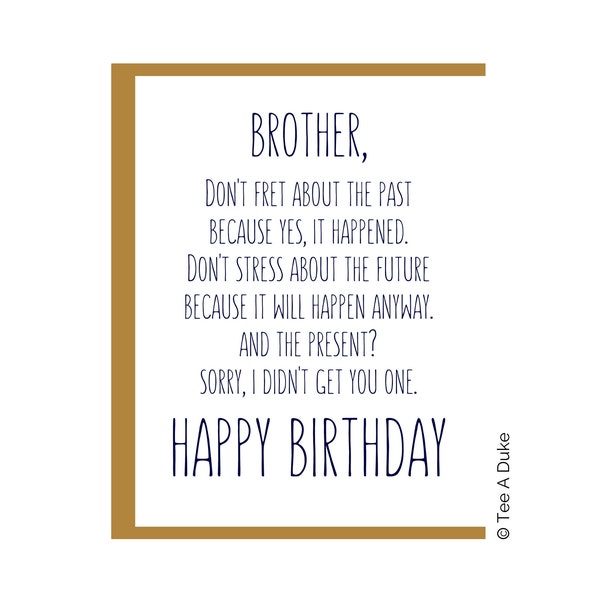 Brother Birthday - Etsy UK