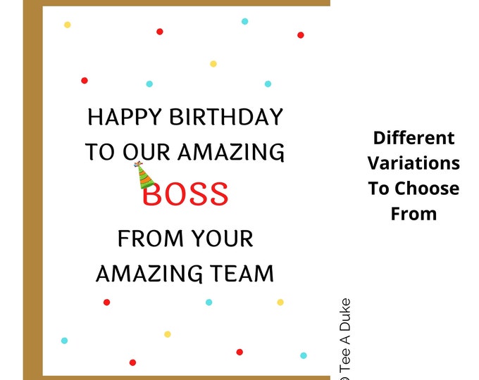 Boss Card, Card for Boss, Boss Cards for Men - Etsy