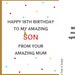 18th Birthday Card for Son Amazing Son 18th Birthday Card, Happy 18th ...