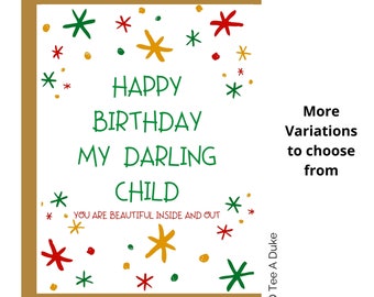 Neutral Birthday Card - Etsy