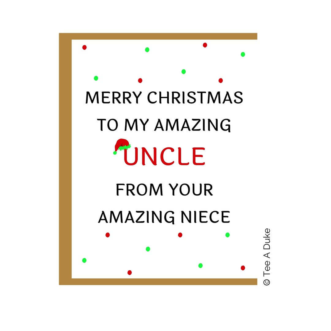 Christmas Card for Uncle, Uncle Christmas Card, Funny Christmas Card ...