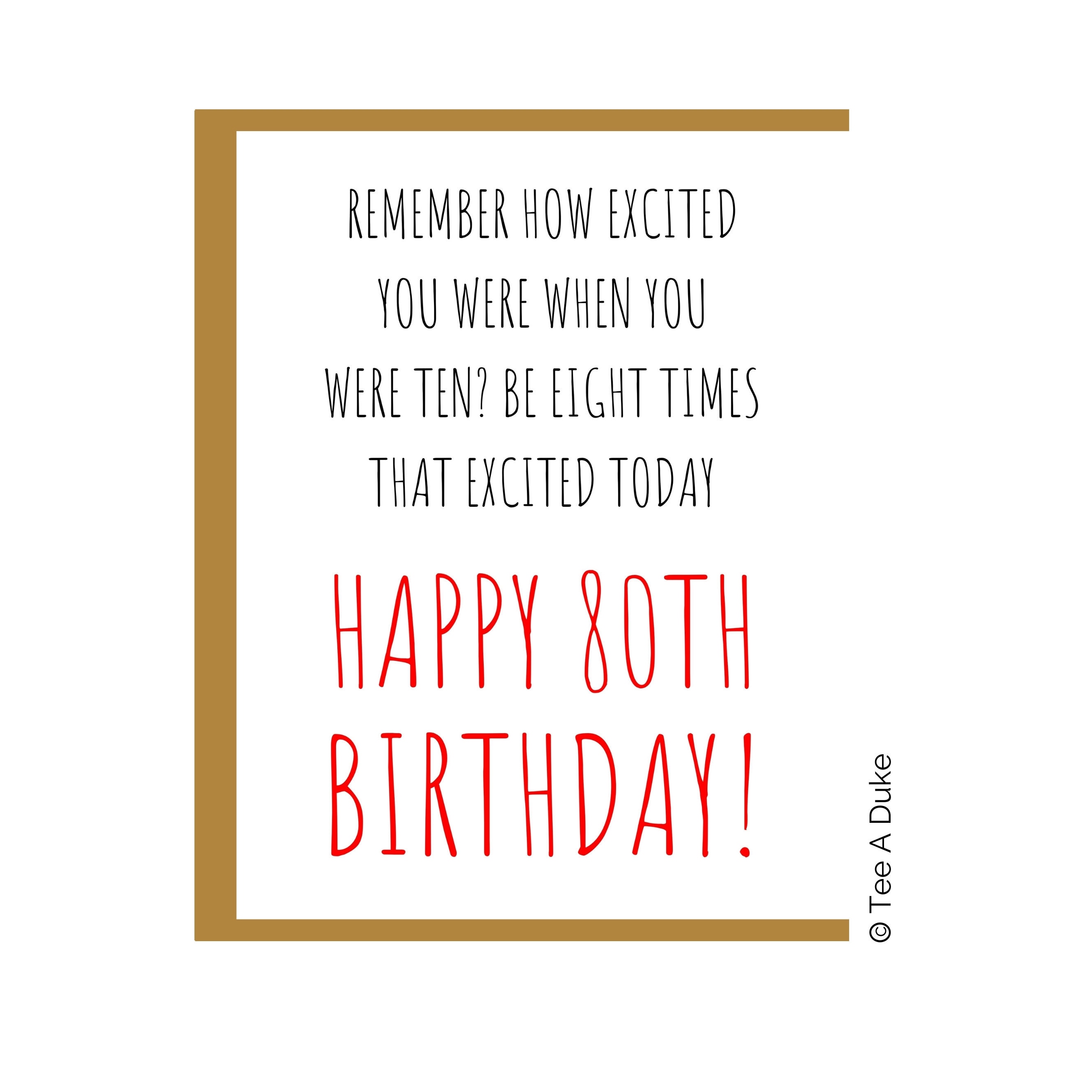 80th Birthday Card Funny 80th Birthday Card Milestone | Etsy