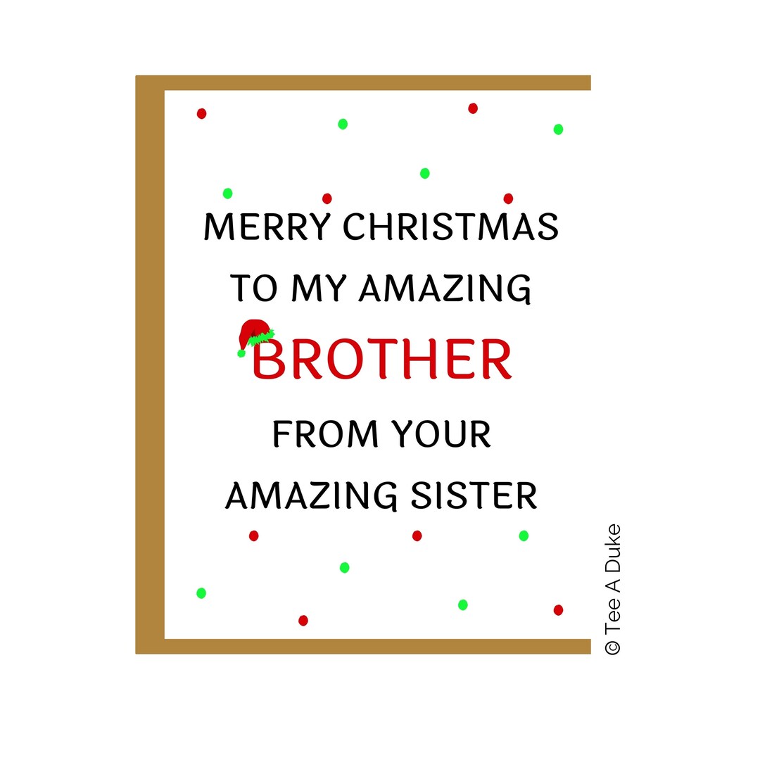 Christmas Card for Brother Amazing Brother Christmas Card, Funny ...