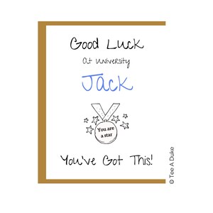 Goodluck at University Card Going to University Starting | Etsy UK