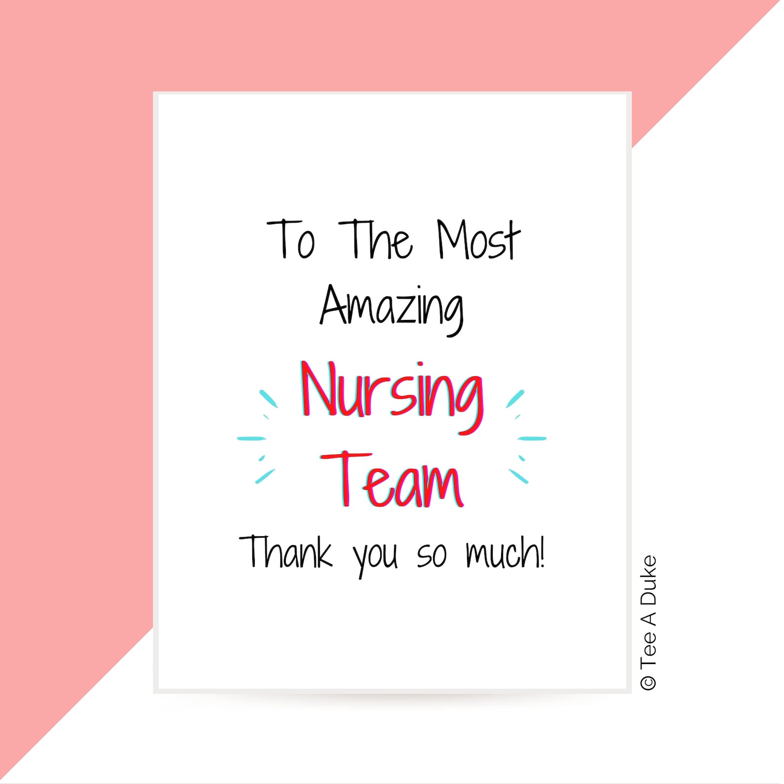 Thank You to the Most Amazing Nurse Thank You Nurse Card - Etsy Norway