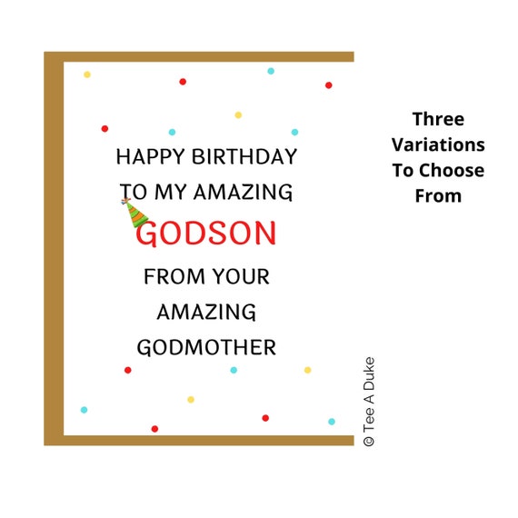 Birthday Card for Godson Amazing Godson Birthday Card Funny | Etsy