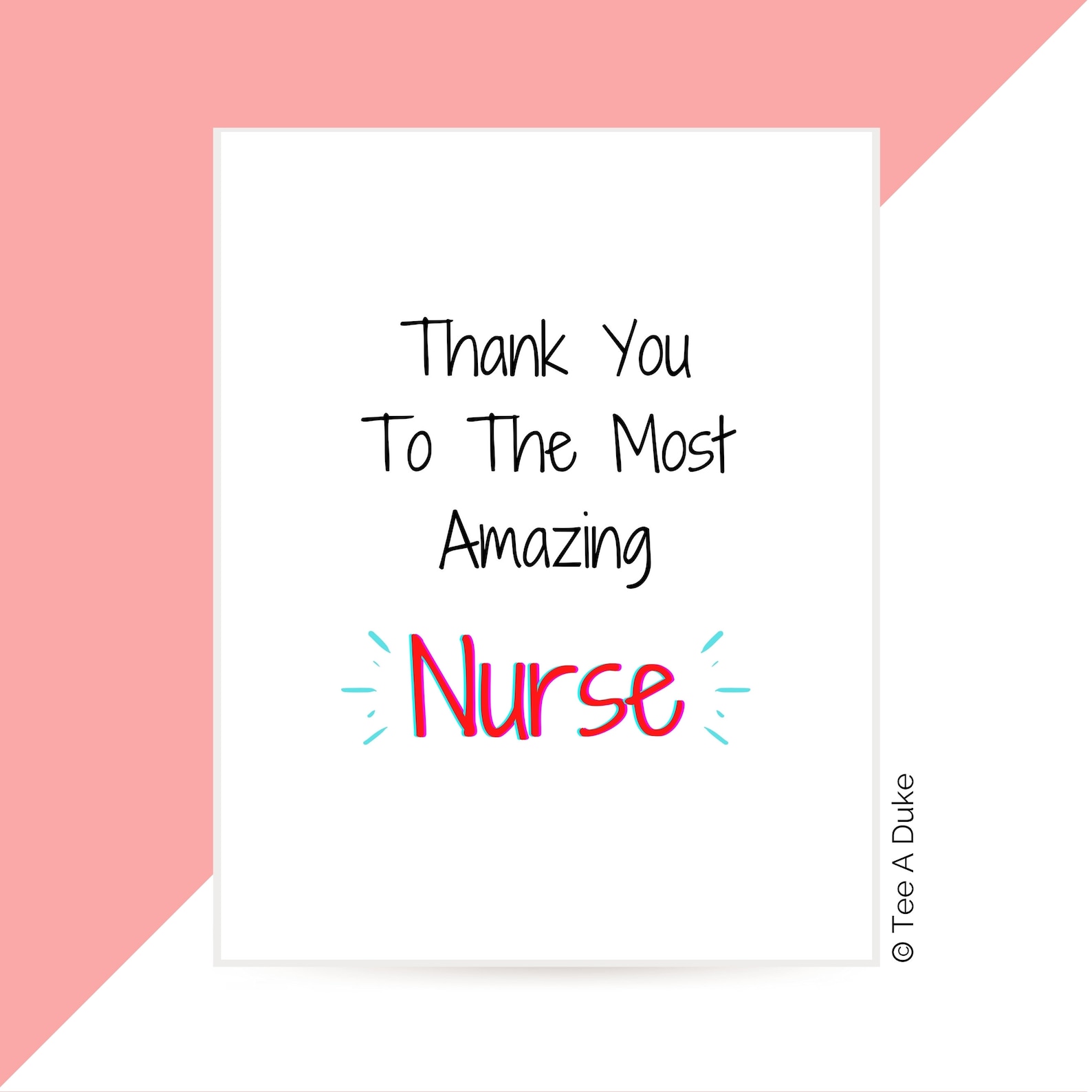 Thank You to the Most Amazing Nurse Thank You Nurse Card - Etsy