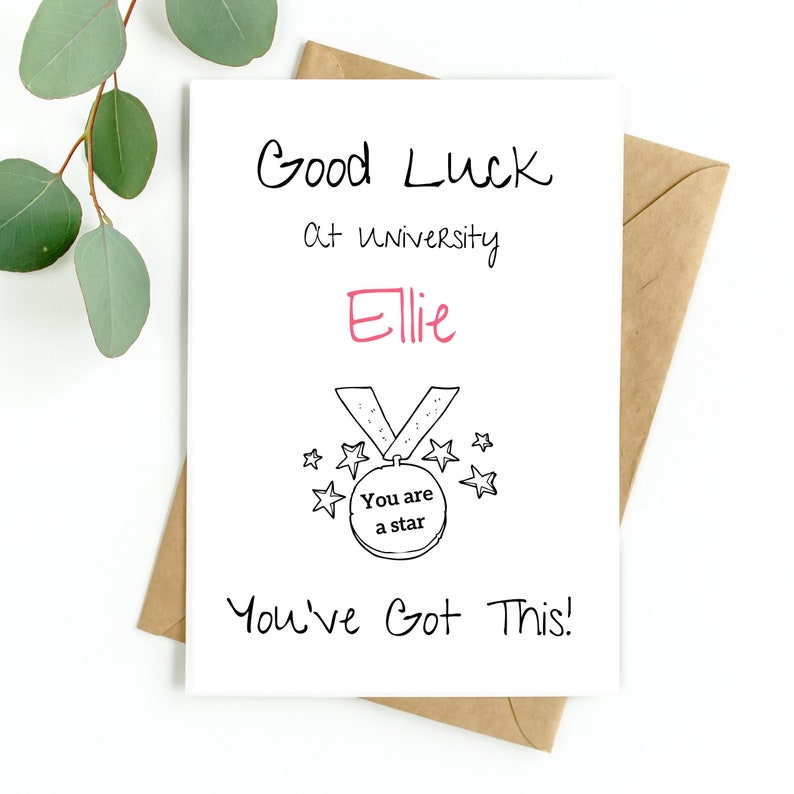 Goodluck at University Card Going to University Starting - Etsy UK