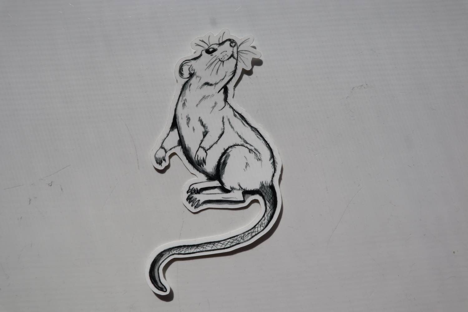Rat Sticker, Halloween Sticker, Cute Sticker, Black and White ...