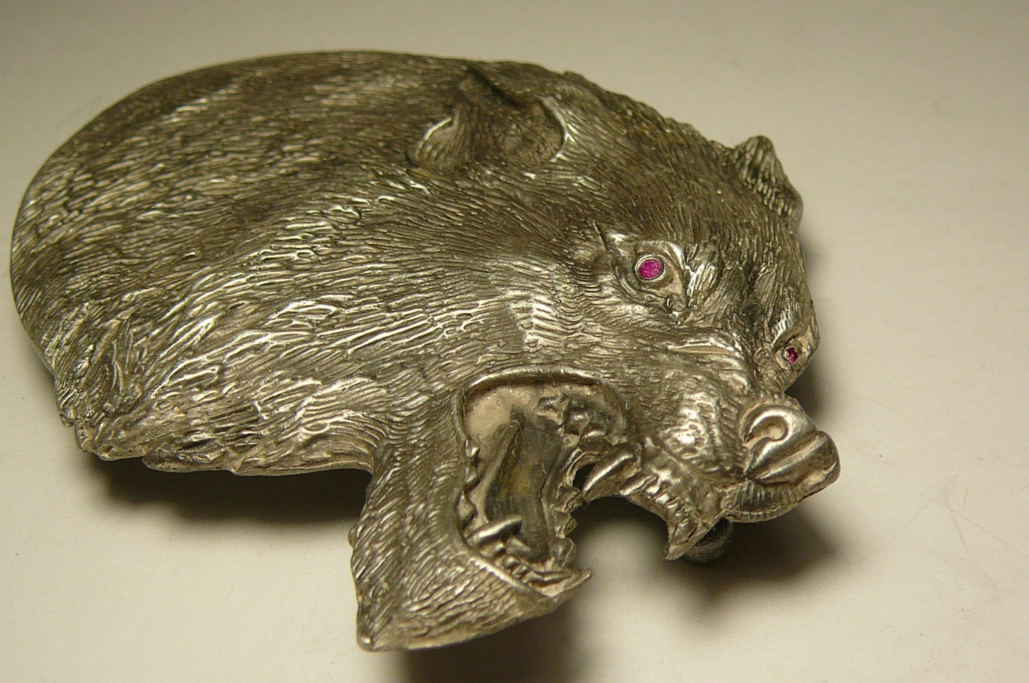 Antique Faberge Belt Buckle Wolf Silver 88 Imperial Russian Rubies - Etsy