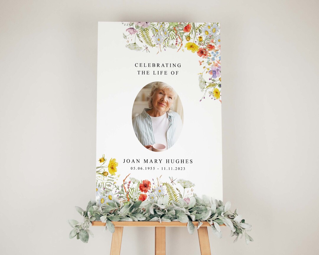 Celebration of Life Welcome Sign, Funeral Welcome Sign, in Loving ...