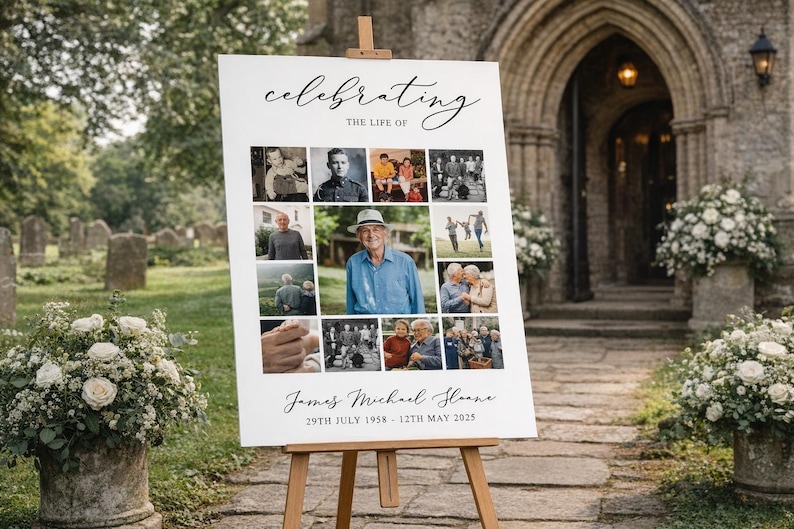 Celebration of Life Welcome Sign, Funeral Welcome Sign, in Loving ...