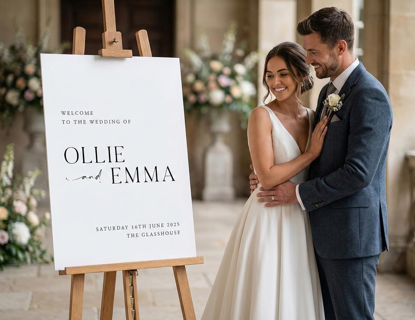 Wedding Welcome Sign, Personalised Welcome to Our Wedding Sign, Welcome ...