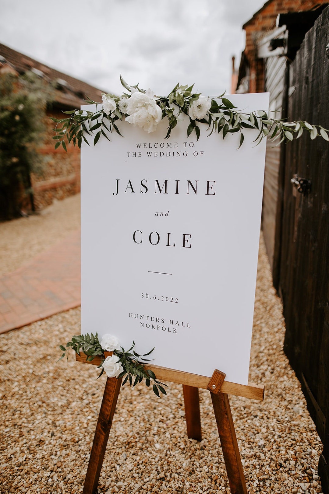 Wedding Welcome Sign, Personalised Welcome to Our Wedding Sign, Welcome ...