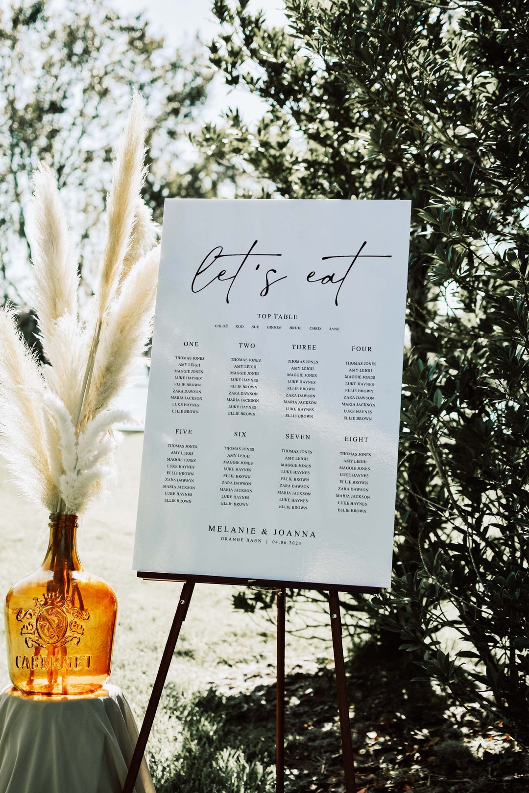 Wedding Seating Plan, Wedding Seating Chart, Modern Seating Plan ...