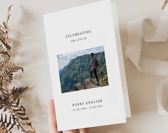 Funeral Order of Service, Funeral Program, Funeral Programme, Memorial ...