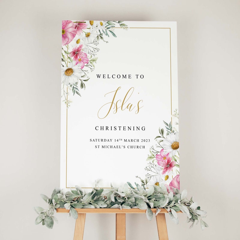 Christening Welcome Sign - Etsy
