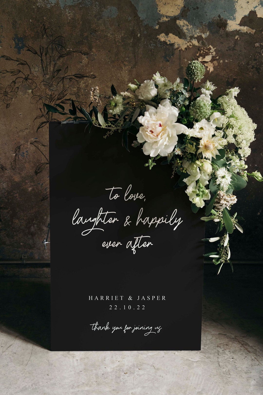 Wedding Welcome Sign, Personalised Welcome to Our Wedding Sign, Welcome ...