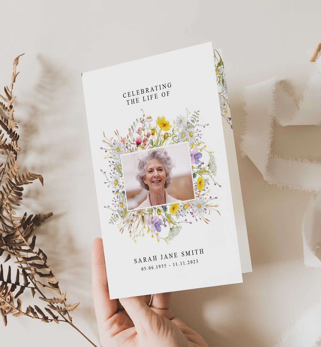 Funeral Order of Service, Funeral Program, Funeral Programme, Memorial ...