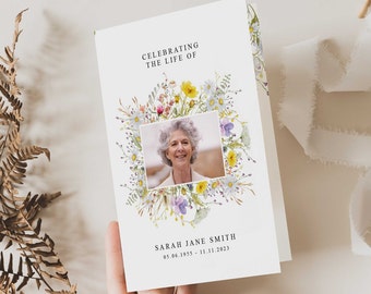 Funeral Order of Service, Funeral Program, Funeral Programme, Memorial ...