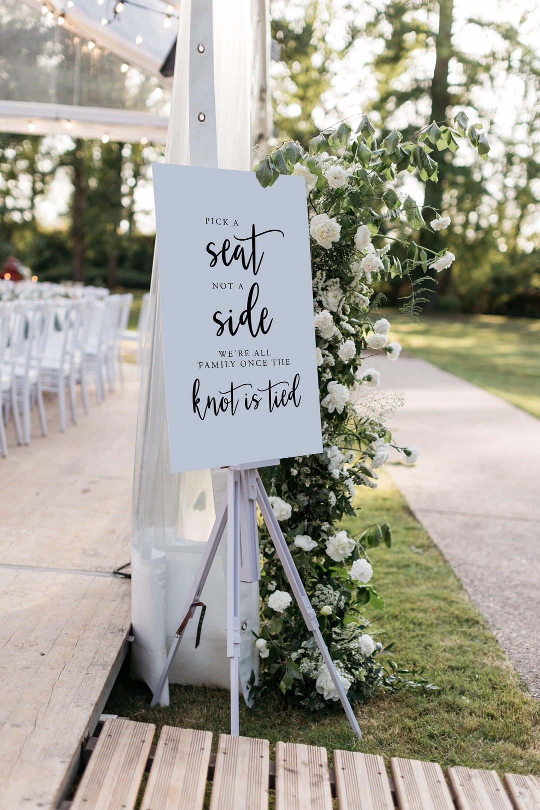 Pick a Seat Not a Side Wedding Sign, Wedding Welcome Sign, Welcome to ...