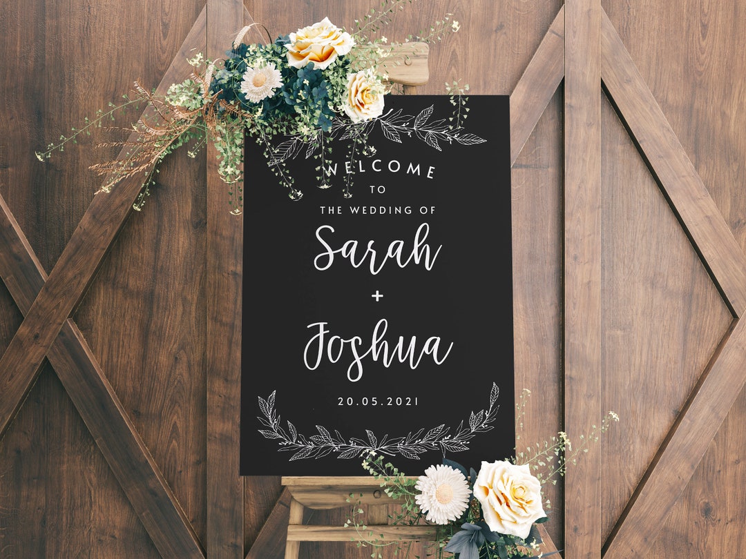 Welcome Wedding Sign, Wedding Welcome Sign, Welcome to Our Wedding ...